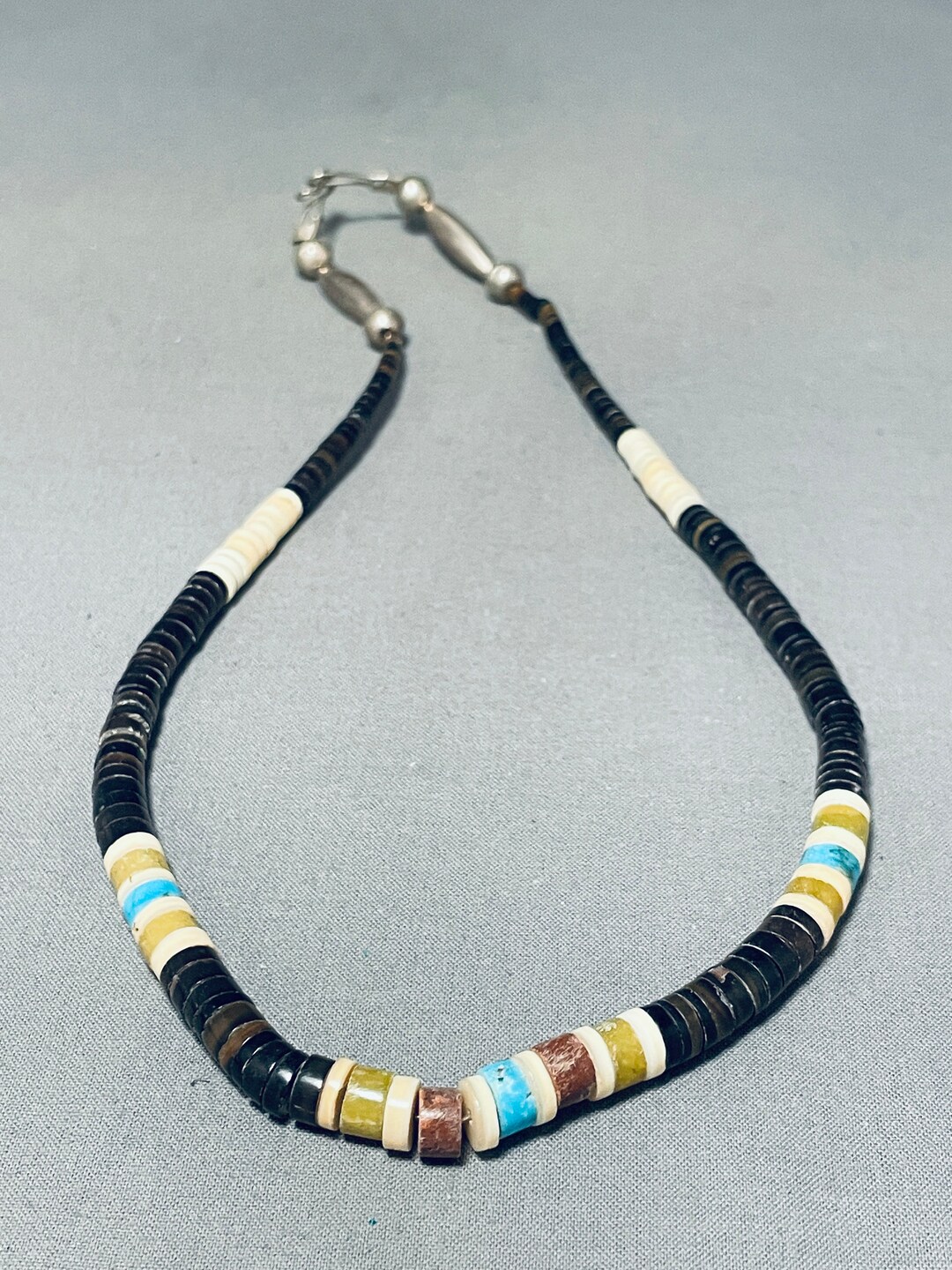 Native American Traditional Vintage Santo Domingo Turquoise Pipestone ...