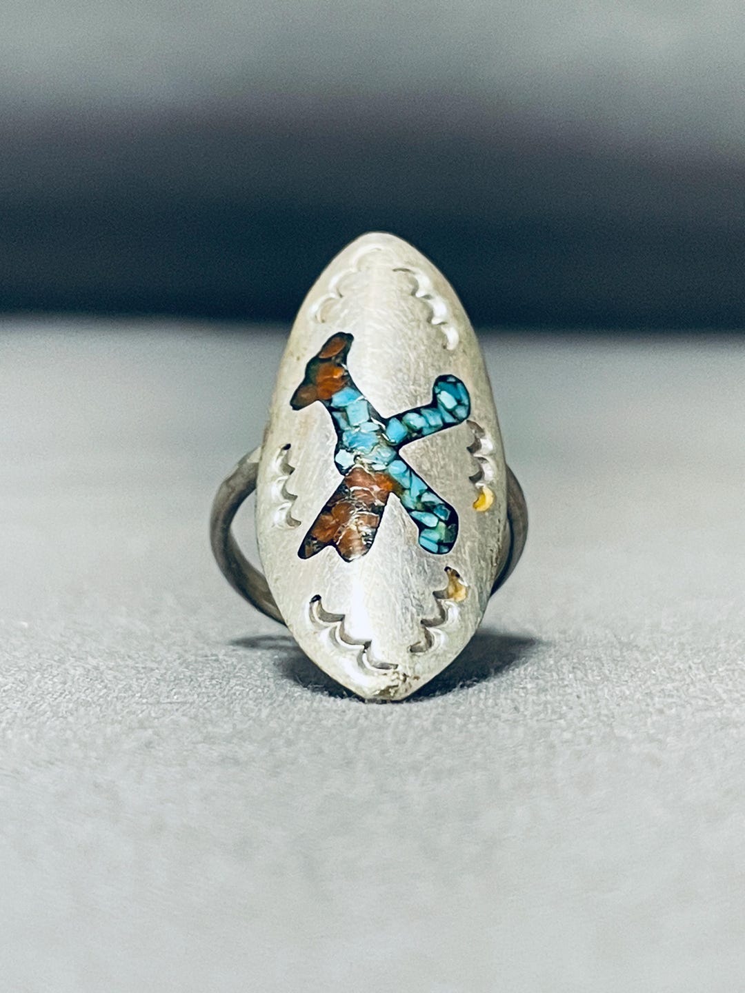 Rare Vintage Native American Navajo Singer Turquoise Coral Sterling ...