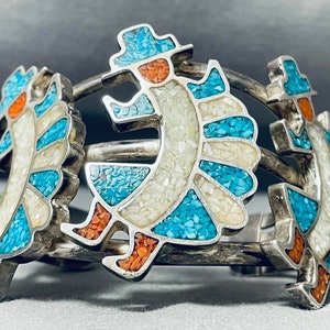 Native American the Best Kachina Chip Inlay Vintage Navajo Turquoise ...