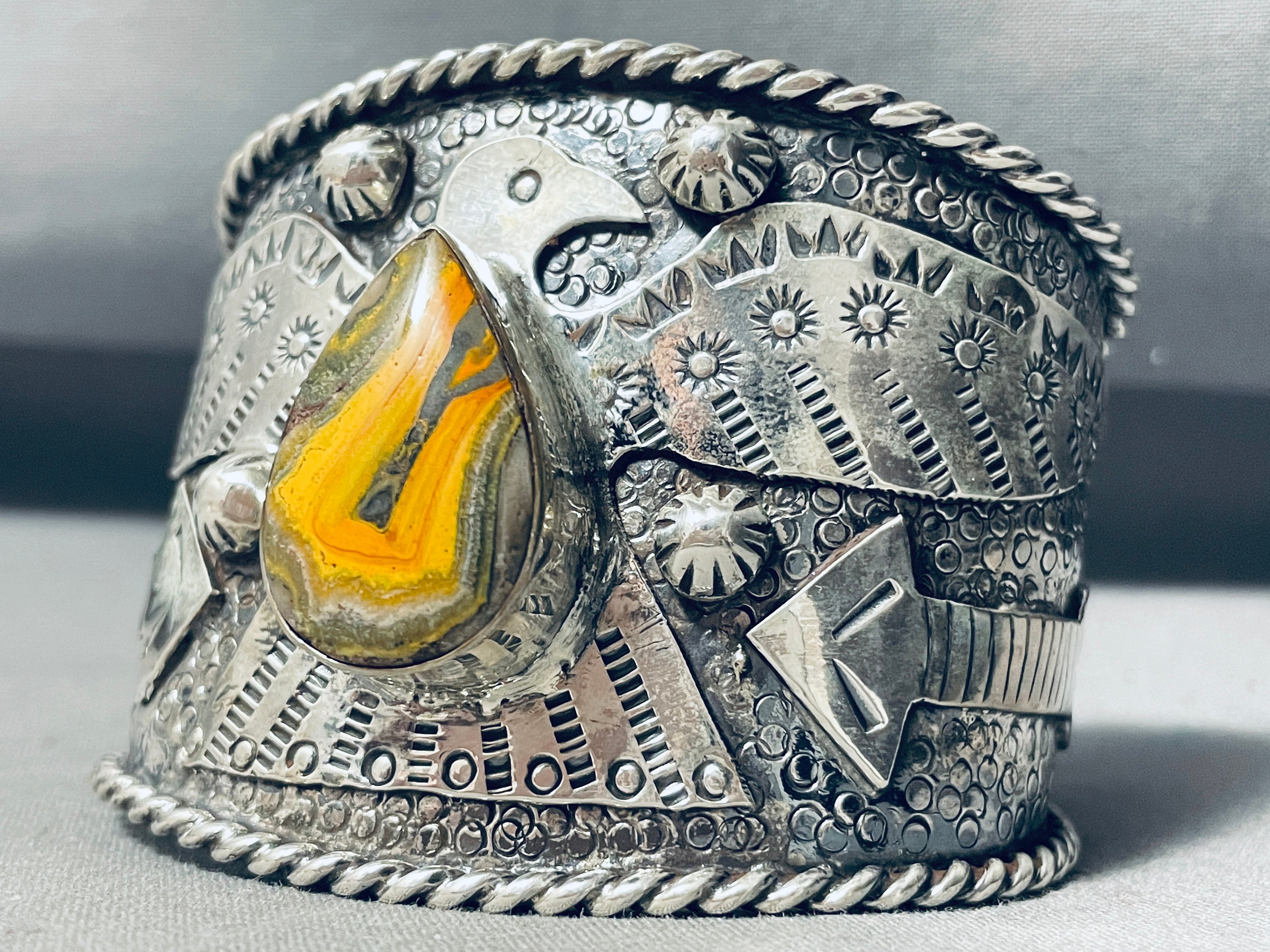 Heavy 77 Gram Southwest Jasper Sterling Silver Thunderbird - Etsy