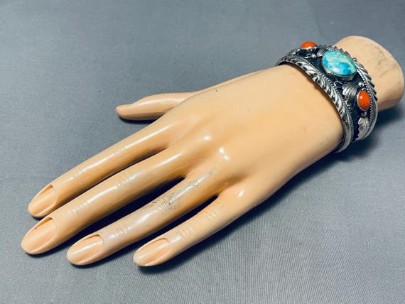 Rare Mine Vintage Native American Navajo Gilbert Turq… - Gem