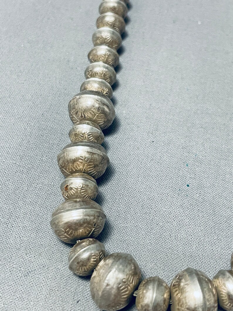 Unique Segmented Bead Vintage Native American Navajo Sterling - Etsy