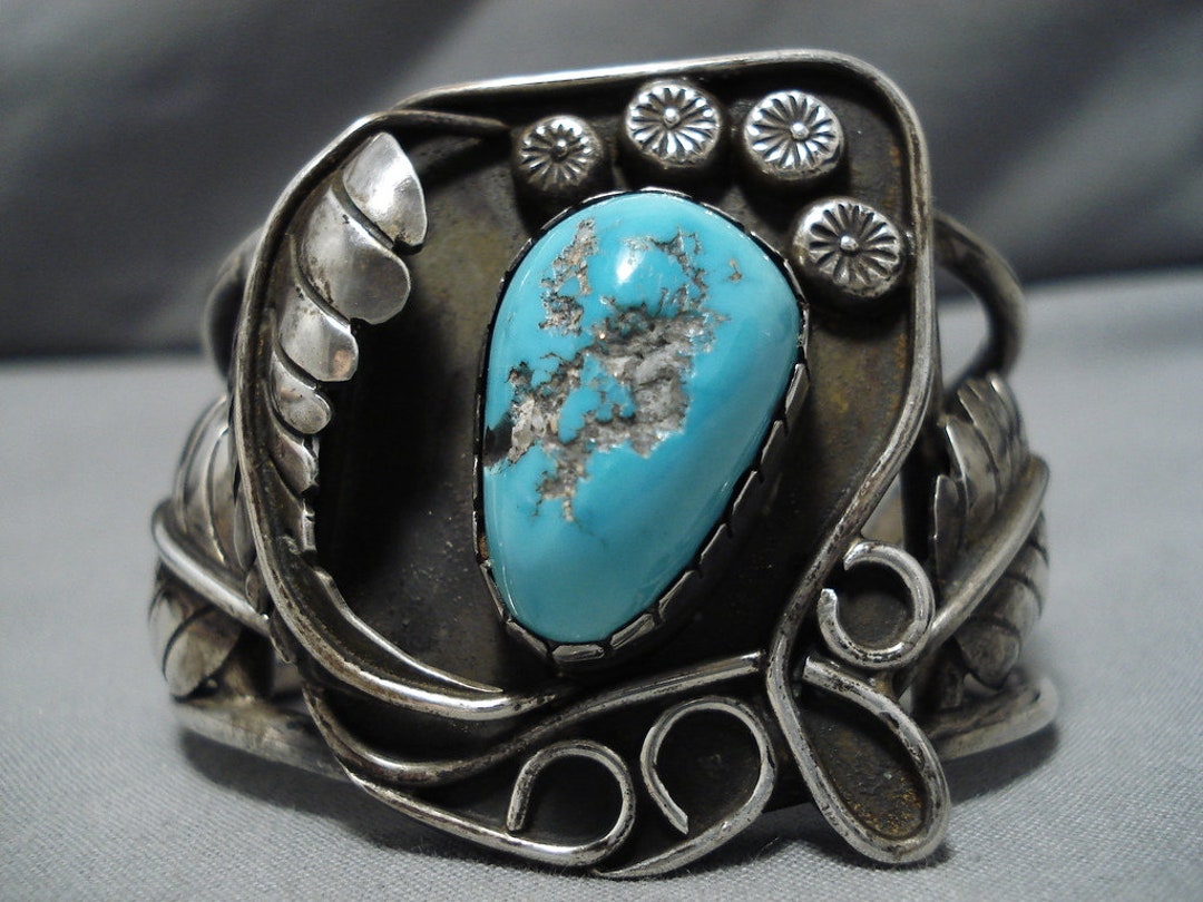 Extremely Rare Vintage Navajo Persin Turquoise Native American - Etsy
