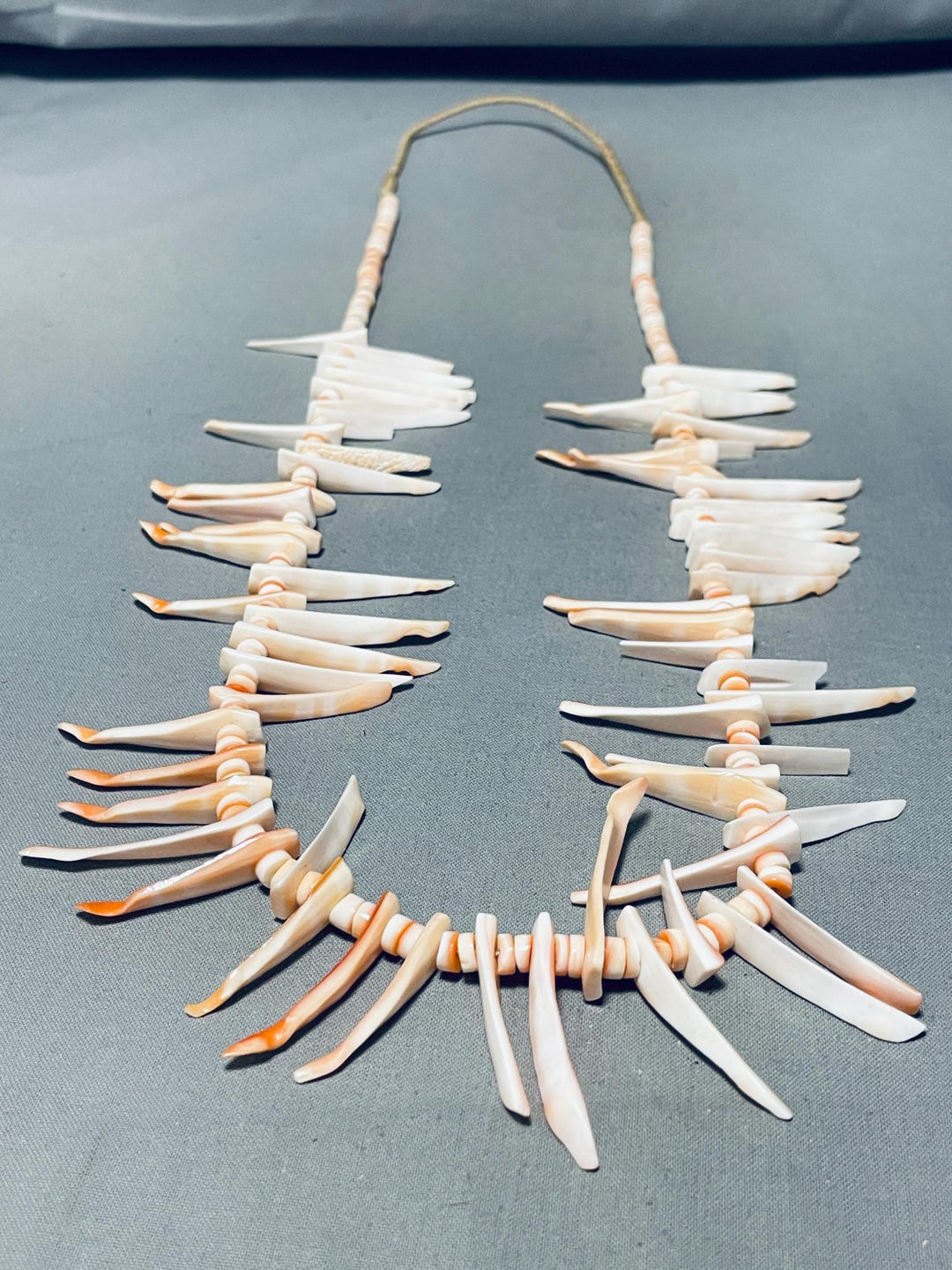 Optimum Vintage Native American Navajo Long Shell Necklace Old - Make ...