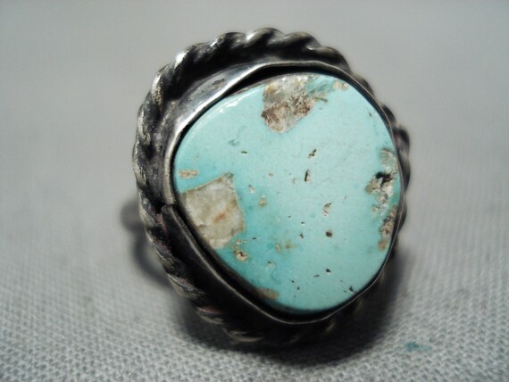 Rare Vintage Native American Navajo Gilbert Turquoise… - Gem