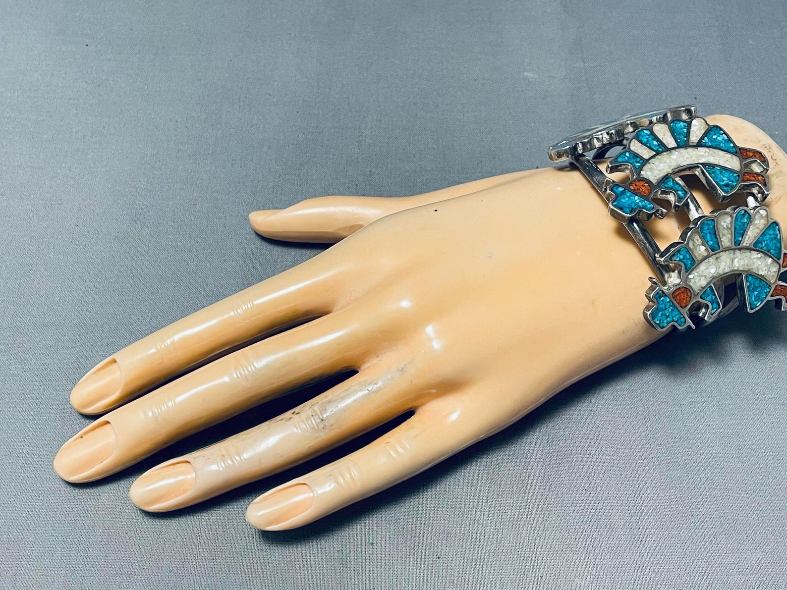 Native American the Best Kachina Chip Inlay Vintage Navajo Turquoise ...