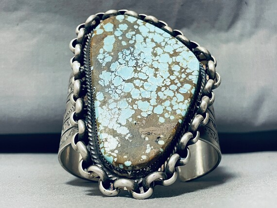 177 Grams Interlocking Native American Navajo #8 Turq… - Gem