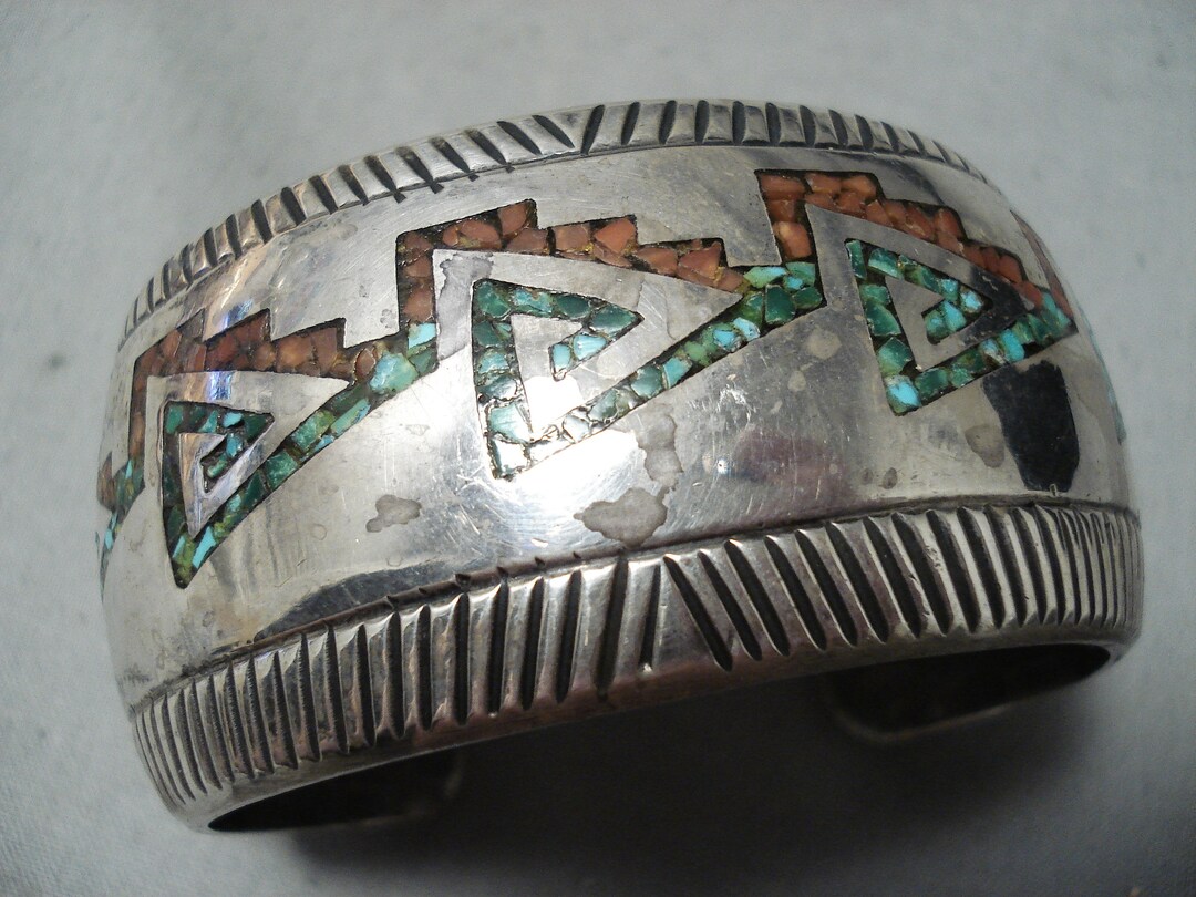 Carl Allen Begay Vintage Native American Navajo Turquoise Coral ...