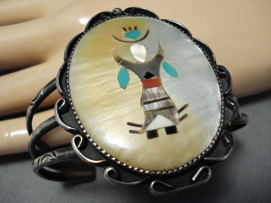 Dancing Kachian Vintage Native American Zuni Turquoise - Etsy