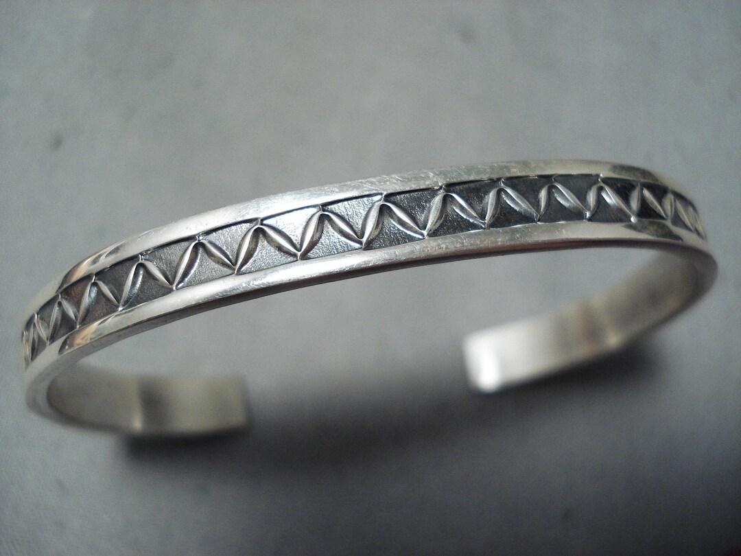 Impressive Navajo Sterling Silver Bracelet Native American - Make an ...