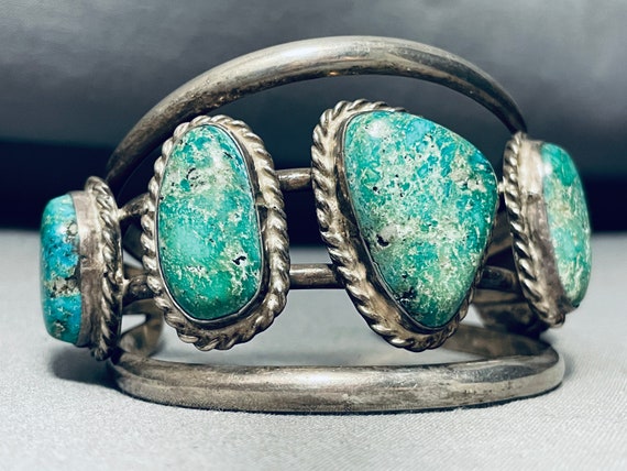 Rare Gilbert Mine Vintage Native American Navajo Turq… - Gem