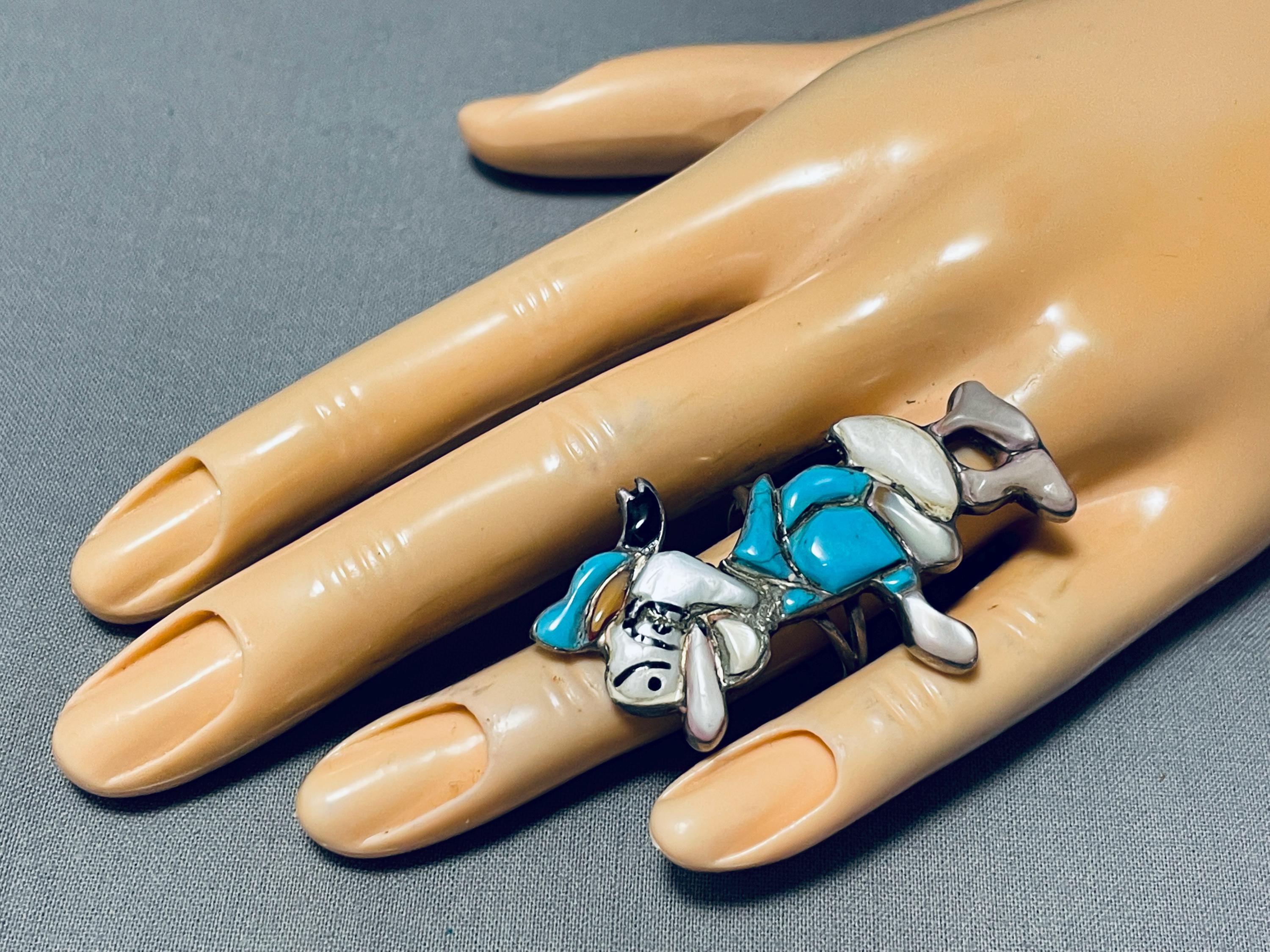 Native American Extremely Rare Old Vintage Navajo Donald Duck Turquoise ...