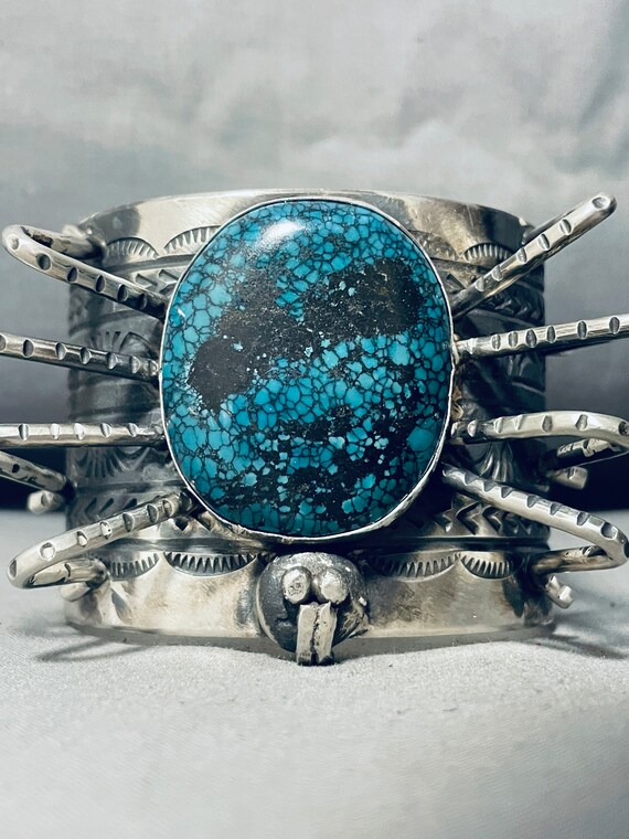 200 Gram Spider Native American Navajo Turquoise Ster… - Gem