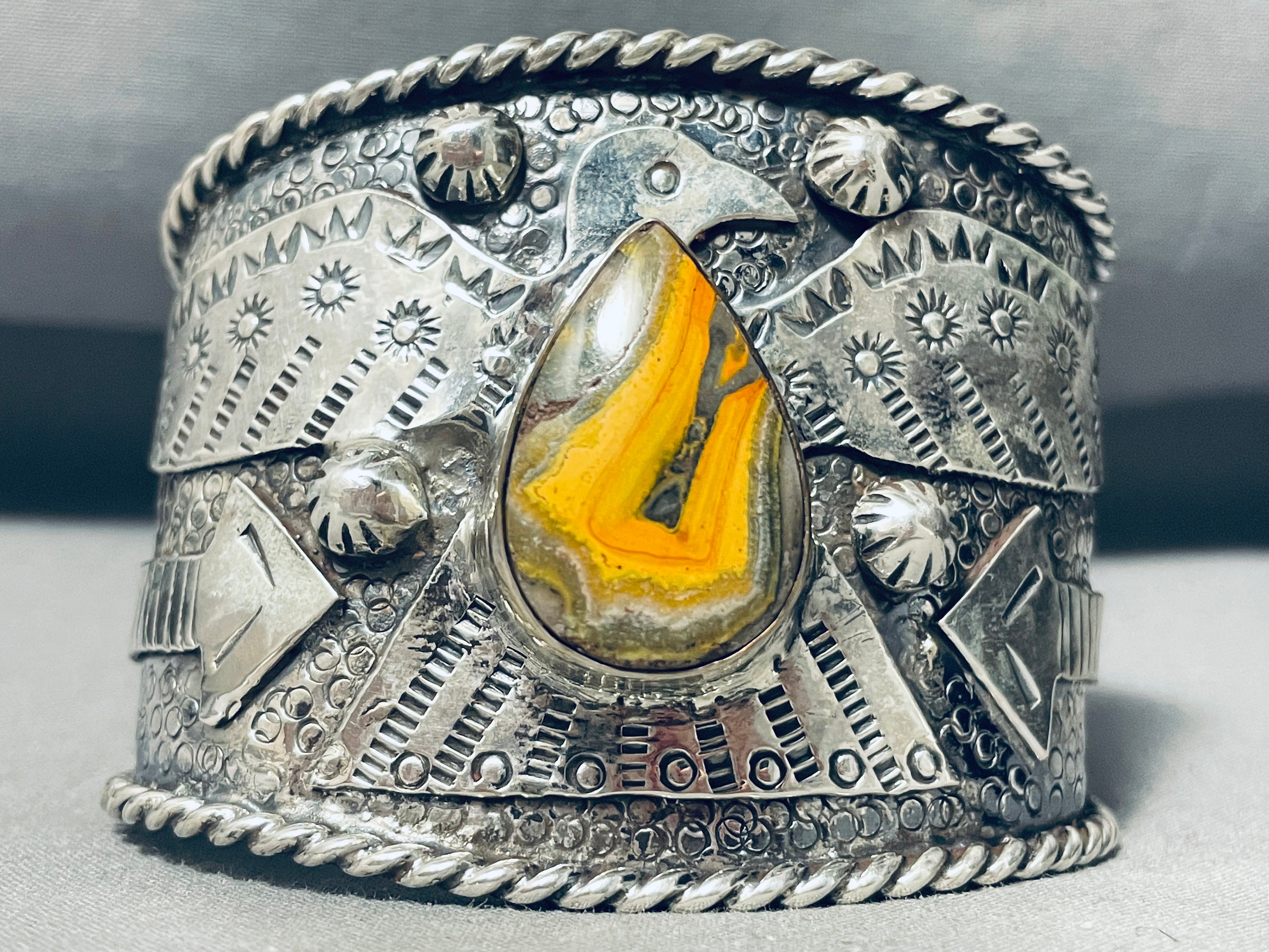 Heavy 77 Gram Southwest Jasper Sterling Silver Thunderbird - Etsy