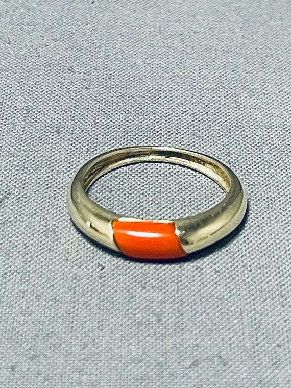 14k Gold Vintage Native American Navajo Coral Beautif… - Gem
