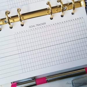 PRINTED Goal Tracker - Habit Tracker Insert - Undated Monthly Task ...
