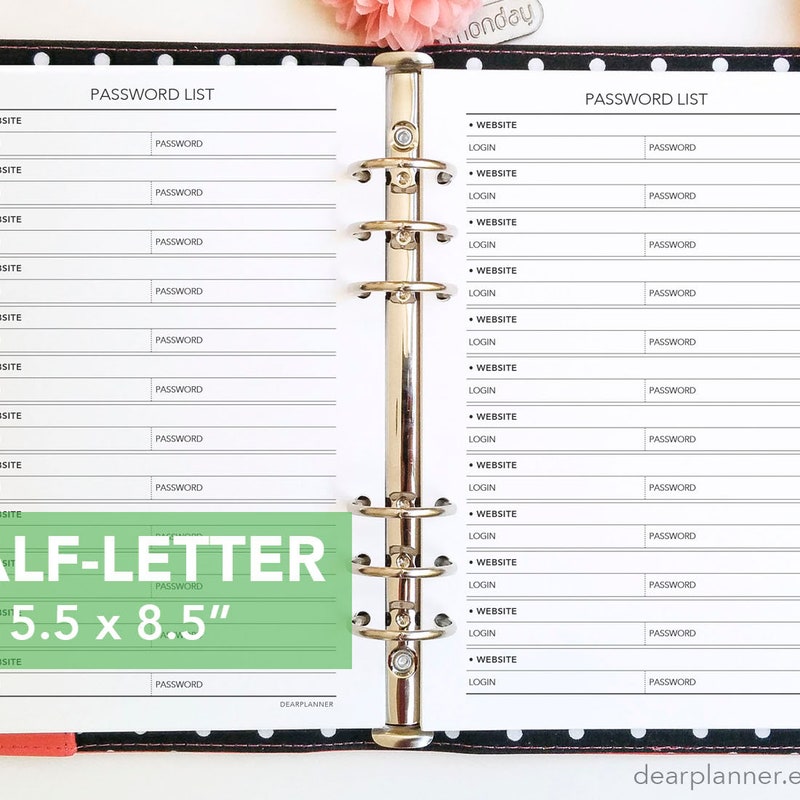 Refillable Password Book - Etsy