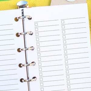 PRINTED Lined 2-column Checklist Insert - TO-DO Lined Planner Insert ...