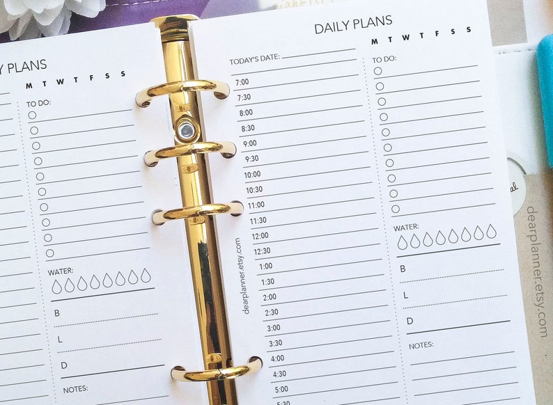 PRINTED Do1p Hourly Planner - Day on One Page With Hours - Undated ...