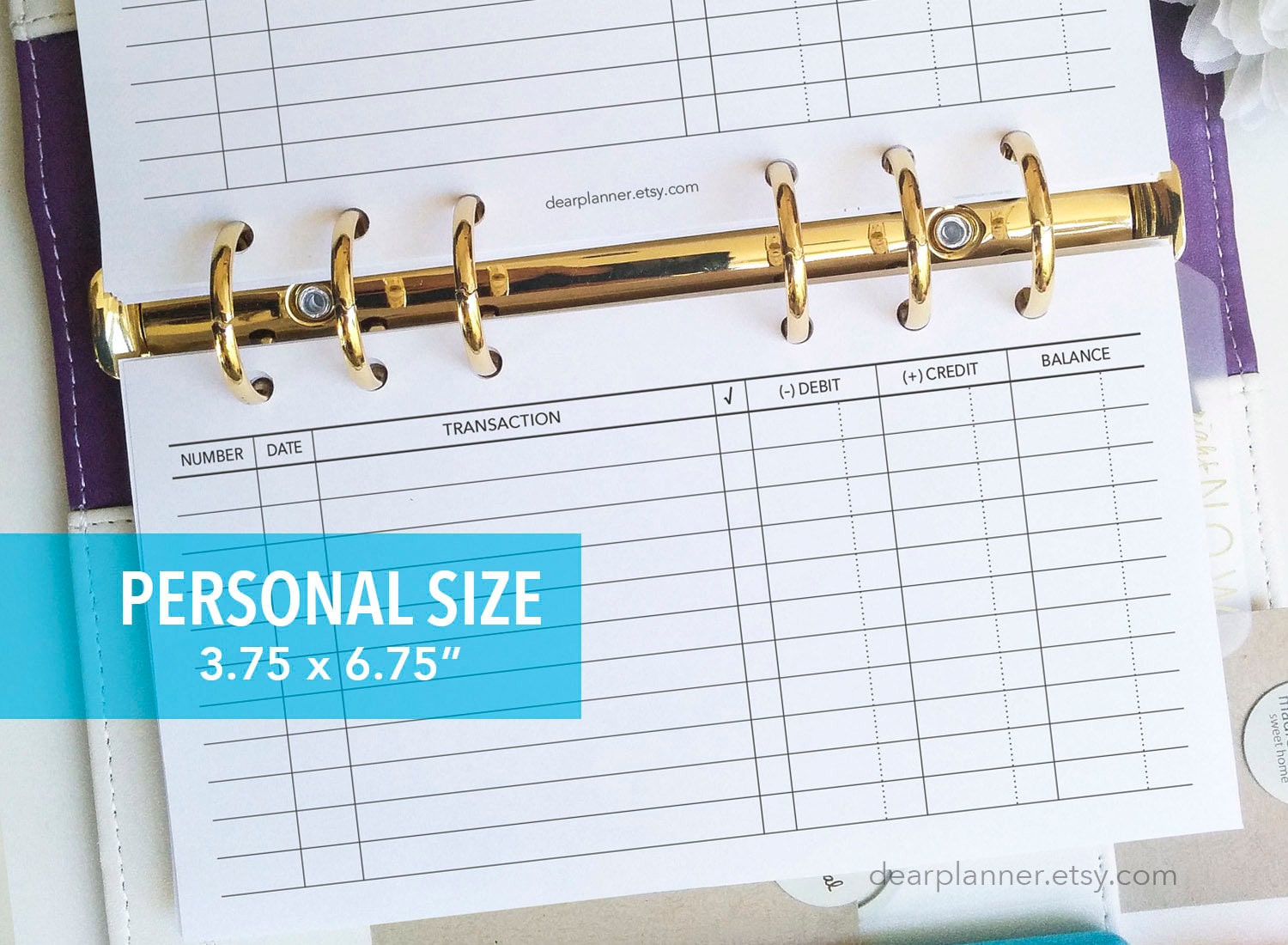 PRINTED Checkbook Register Inserts Check Book Record Tracker | Etsy