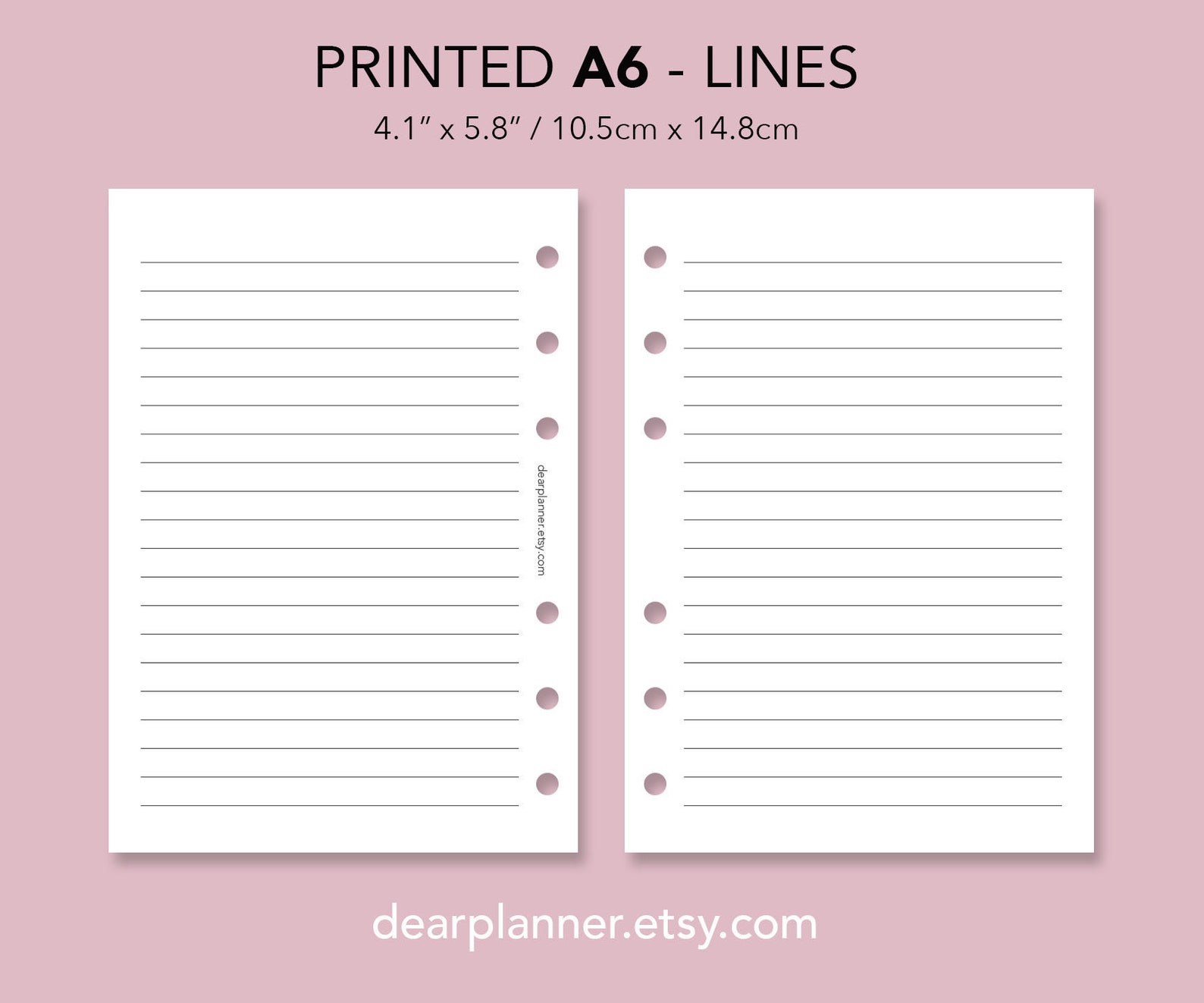 IMPRIMÉ True A6 Lined Note Paper Lined planner pages True - Etsy France
