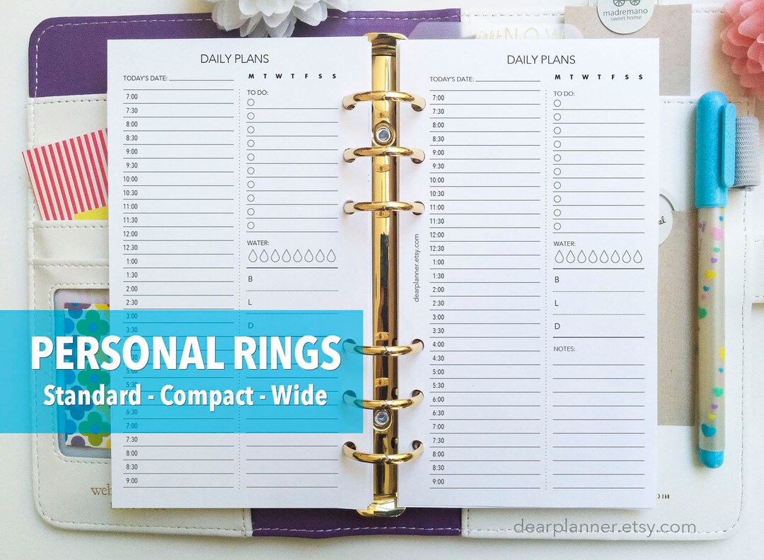 PRINTED Do1p Hourly Planner - Day on One Page With Hours - Undated ...