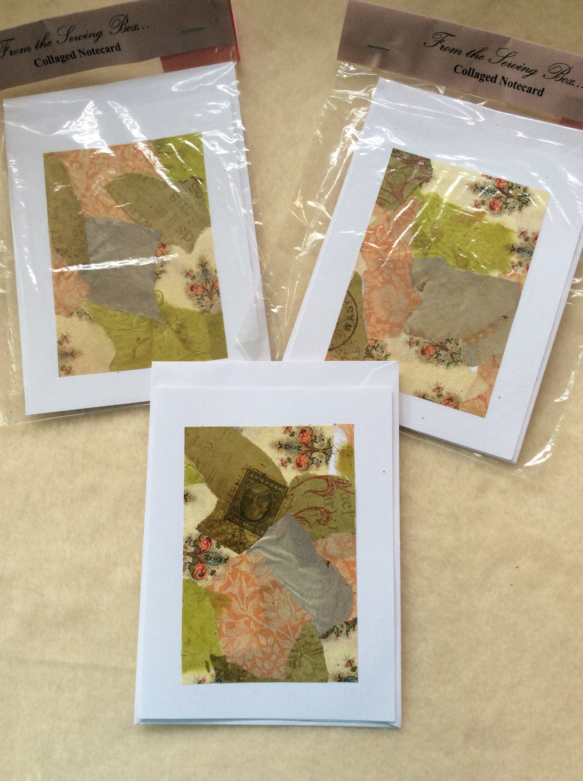 Paper Collage Note Cards - Etsy