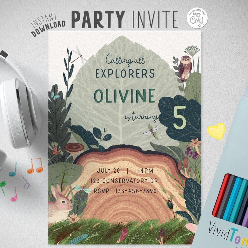 Nature Invitation - Etsy