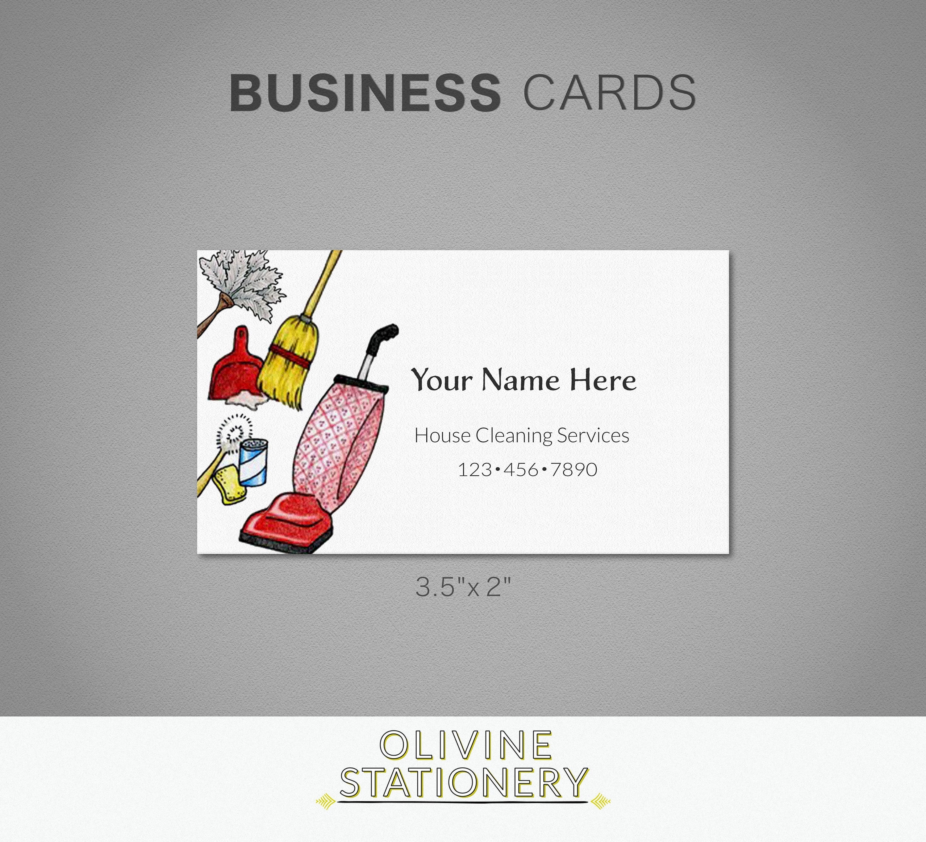 House Cleaning Business Cards Design