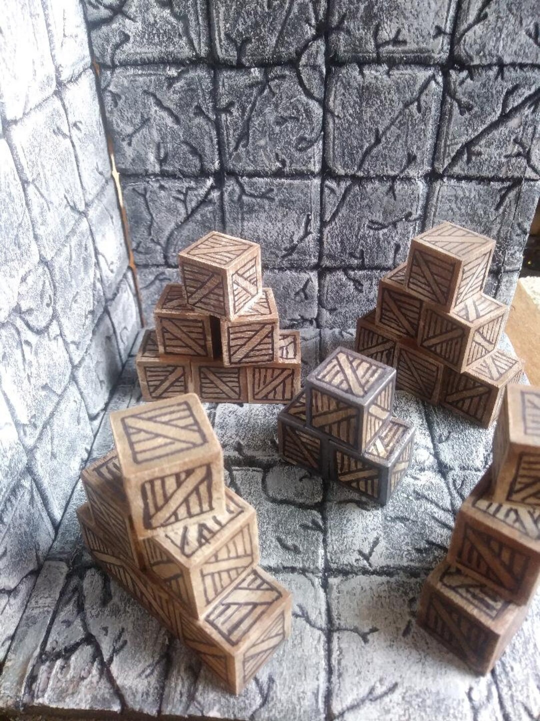 3-D Dungeon Accessories "stacked Crates" for Any RPG/ Tabletop Game - Etsy