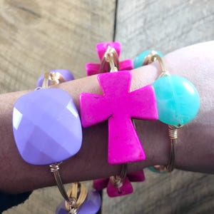 Purple Acrylic Bangle, Purple Bead Bangle, Purple Bangle, Bourbon and ...