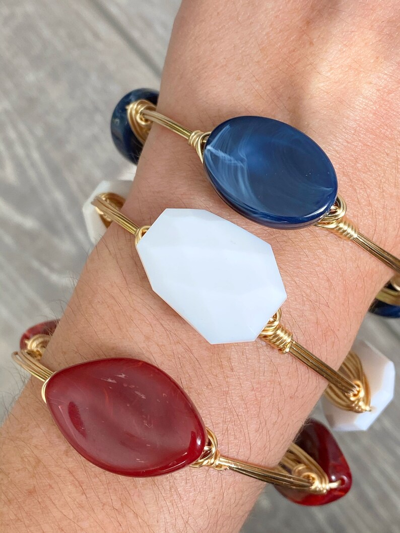 Dark Red Bangle Red Bangle Red Bead Bangle Bourbon and - Etsy