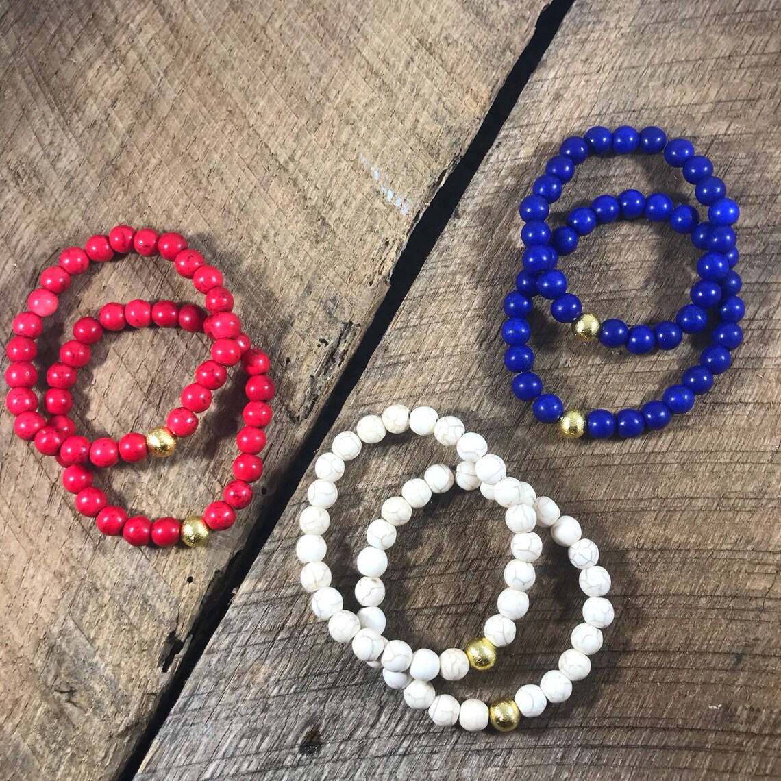 White Bead Bracelet White Howlite Bracelet White Bracelet - Etsy