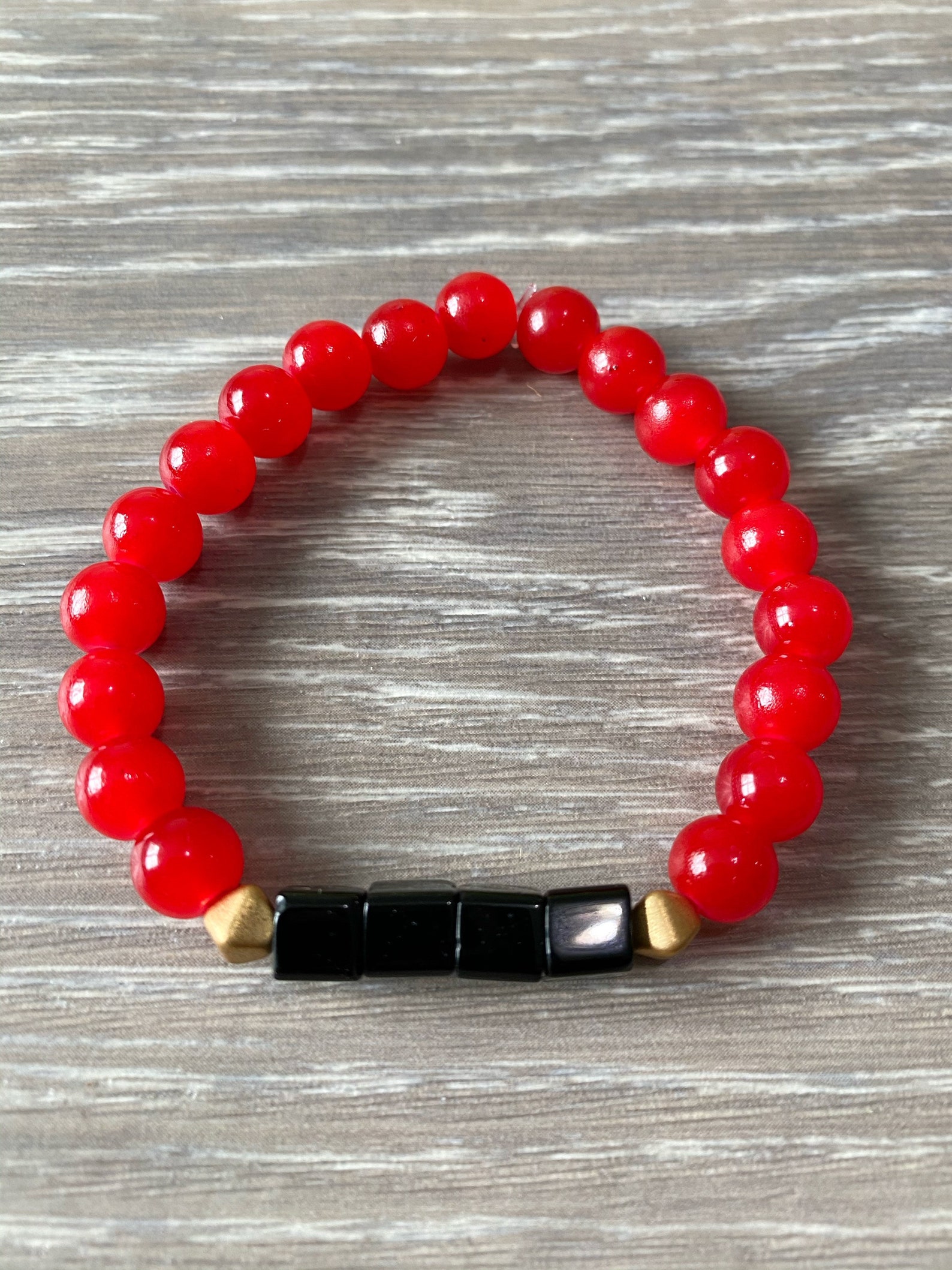 Red and Black Bead Bracelets Red and Black Bracelets Red - Etsy