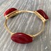 Dark Red Bangle, Red Bangle, Red Bead Bangle, Bourbon and Boweties ...
