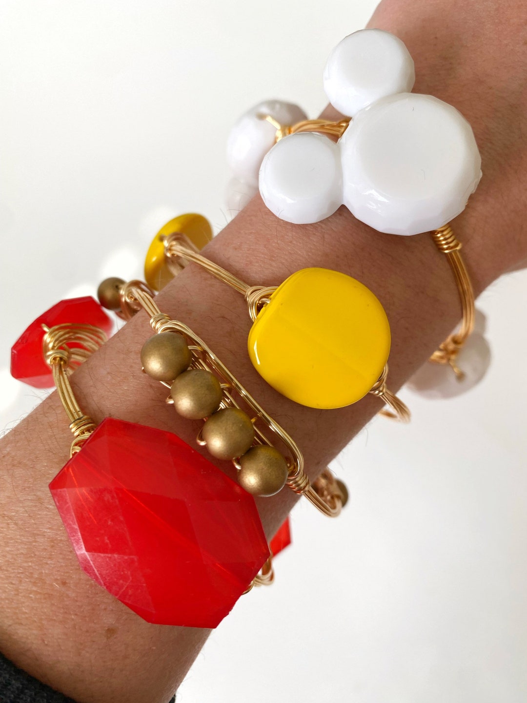 Mickey Mouse Bangle, Mickey Mouse Bead Bangle, Bourbon and Boweties ...