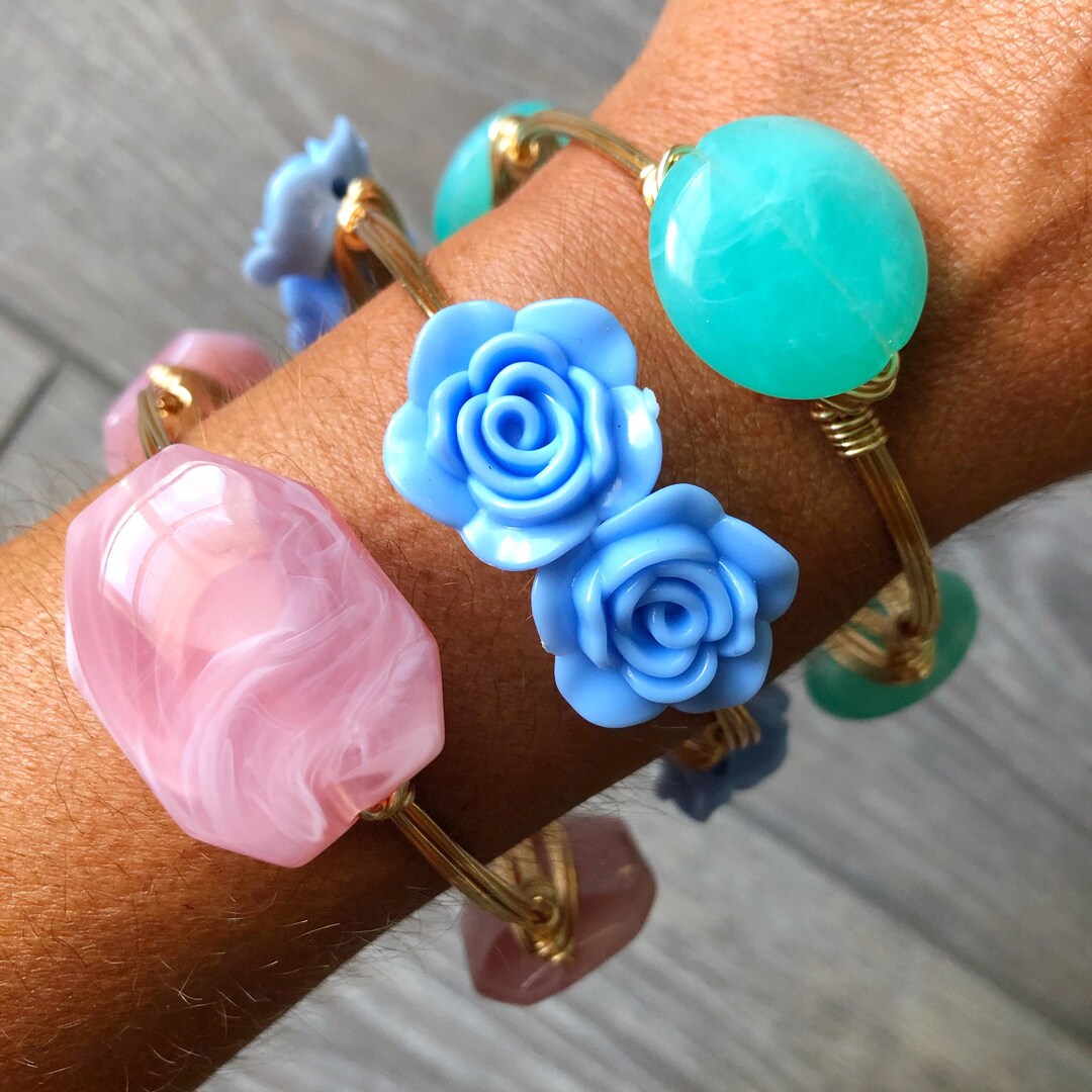 Periwinkle Bangle Periwinkle Rose Bangle Bourbon and - Etsy New Zealand