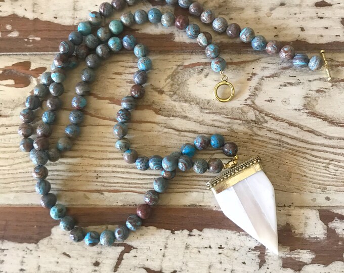 Arrow Pendant Necklace, Bone Pendant Necklace, Bone Arrowhead Necklace ...