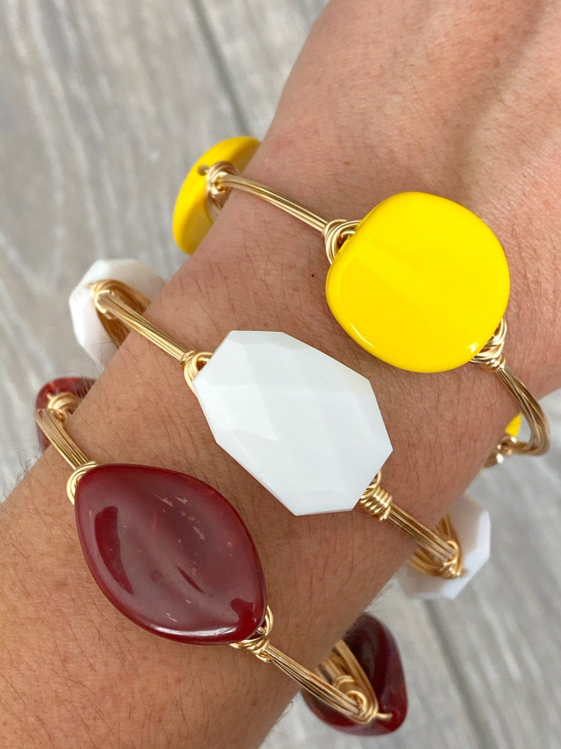 Dark Red Bangle Red Bangle Red Bead Bangle Bourbon and - Etsy