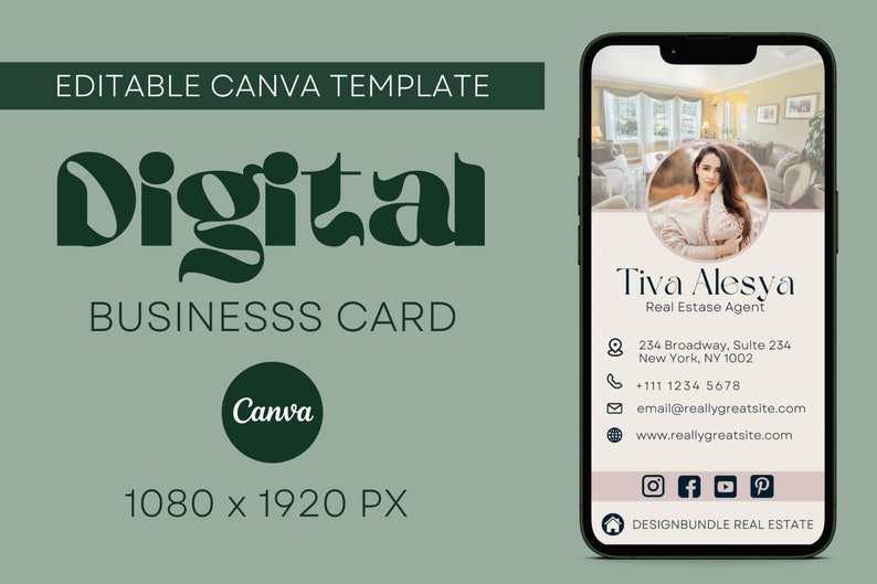 Digital-business-card-canva-template - Etsy