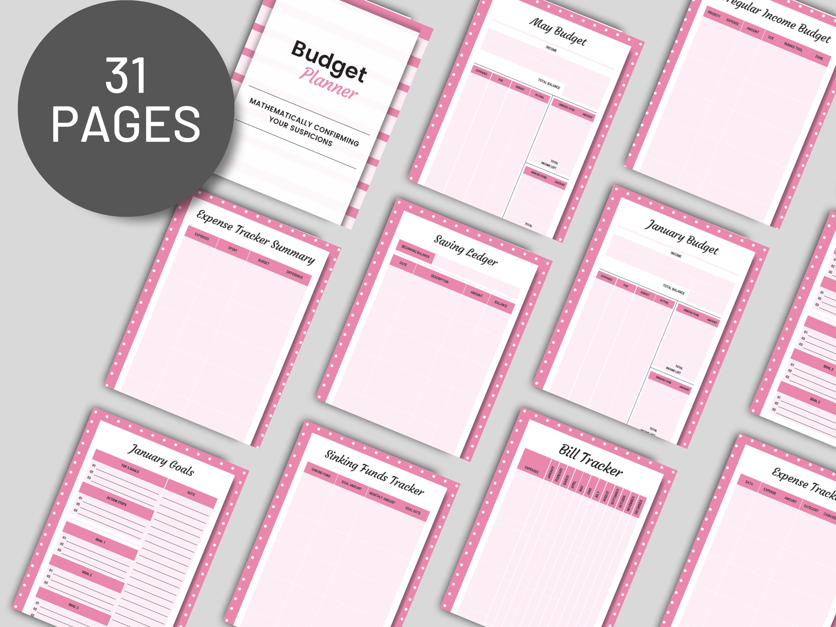 Budget Planner Printable, Monthly Budget Planner, Expenses Tracker ...