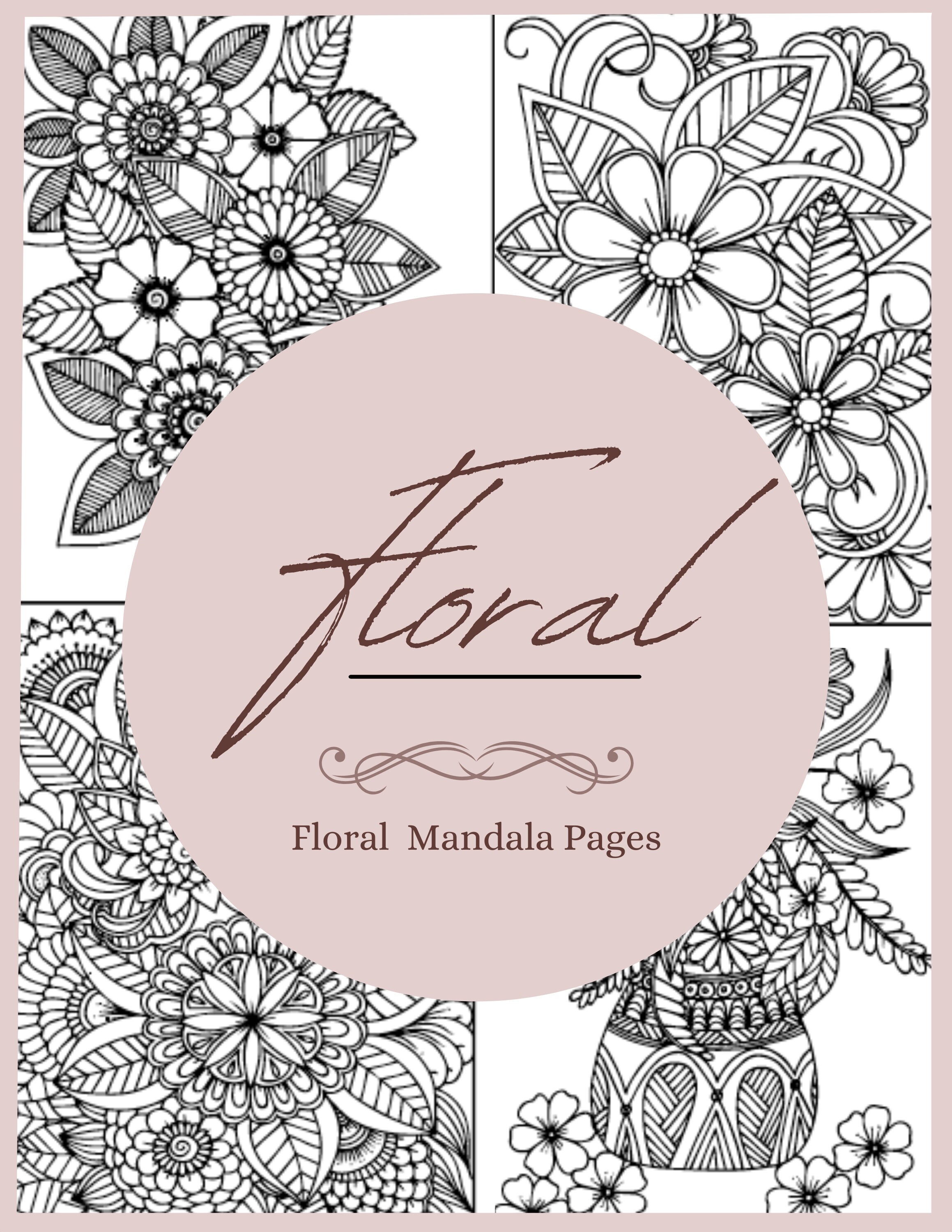 Madala Floral Coloring Pages - Etsy