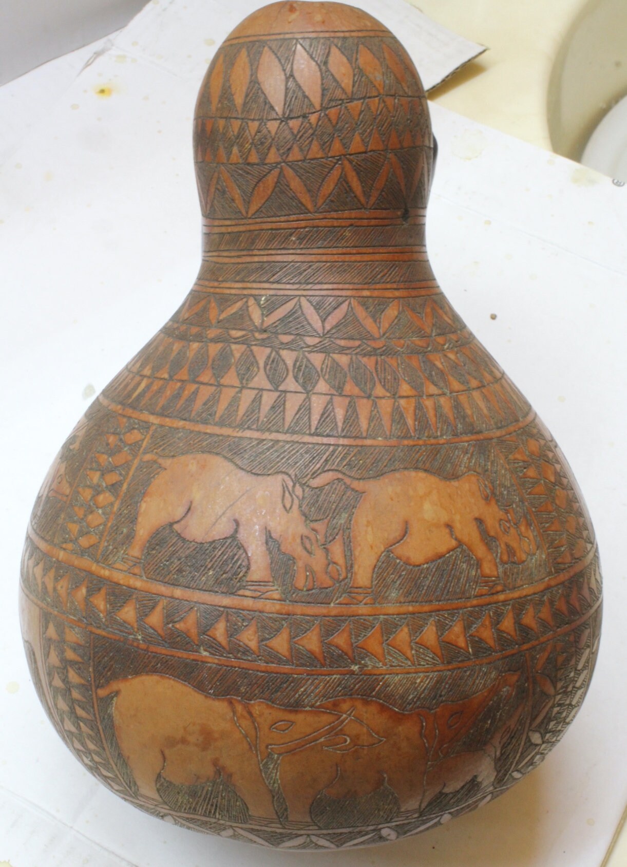 9" Tall Vintage Kenyan 'calabash' Bottle Gourd Aged Patina ...