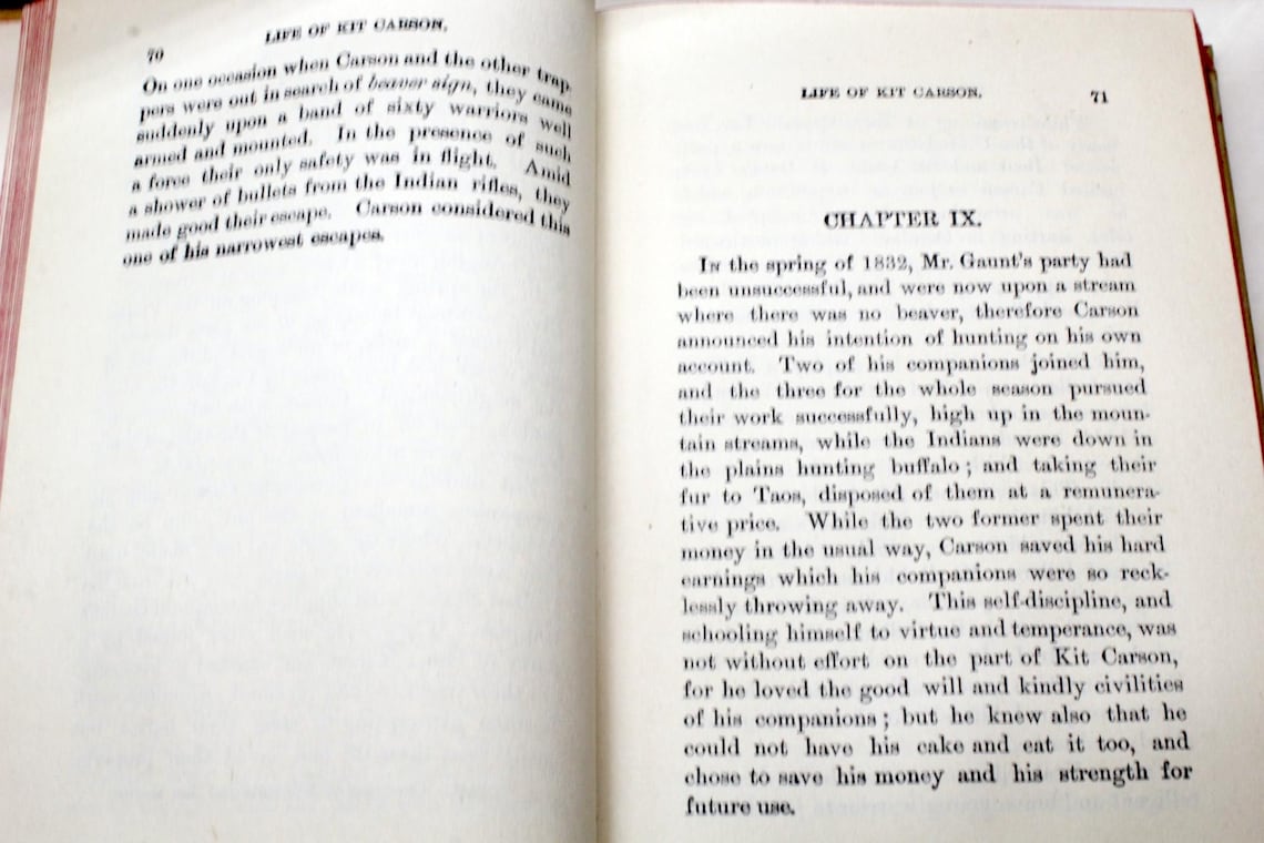 1902 Kit Carson Biography: 1st Edition Americana & Western History - Etsy