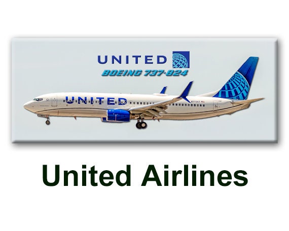 Memorabilia United Airlines 2019 Color Scheme Boeing 737-824 PMT1745 ...