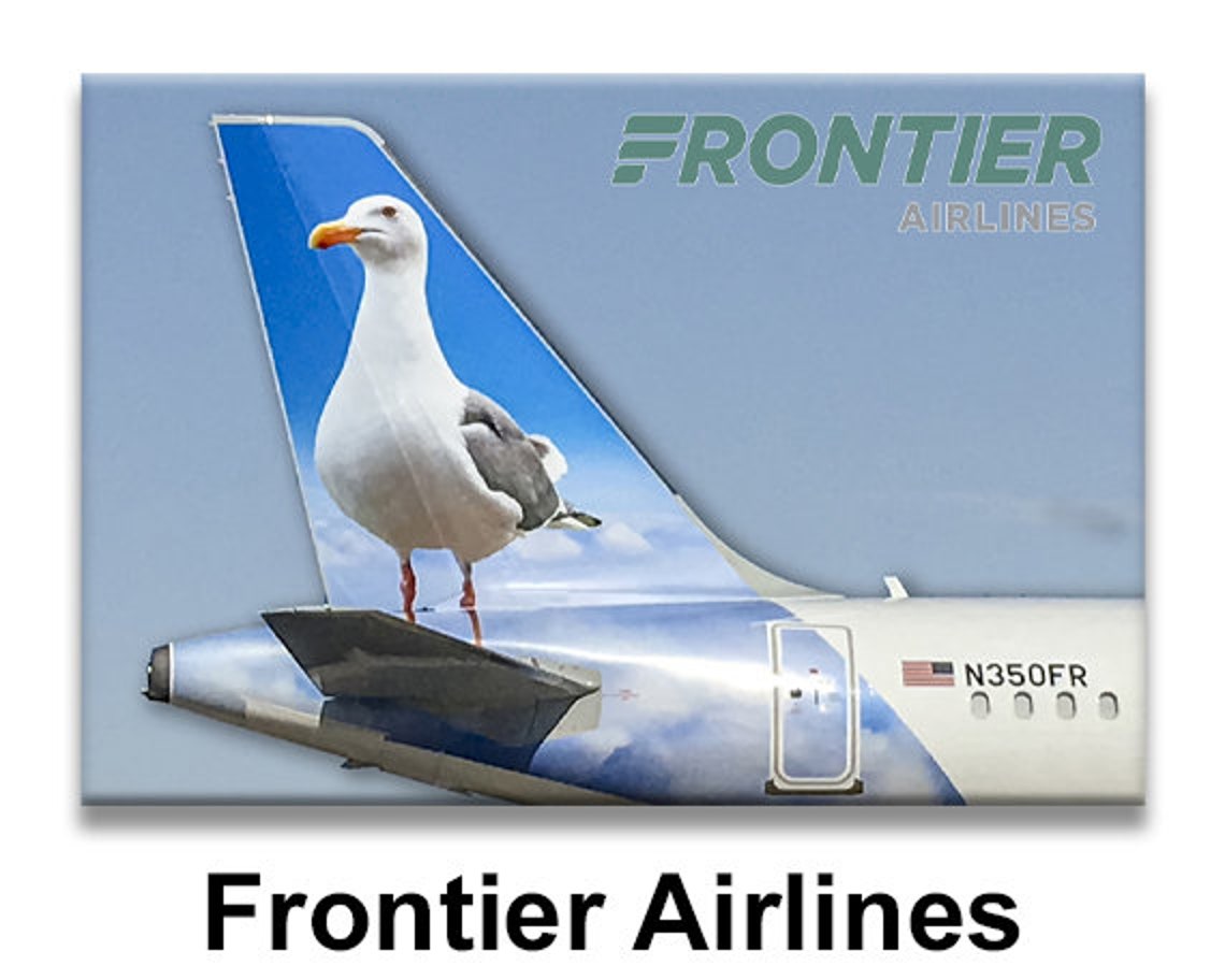 Frontier Airlines Tail Logo Handmade 3.25 X 2.25 | Etsy