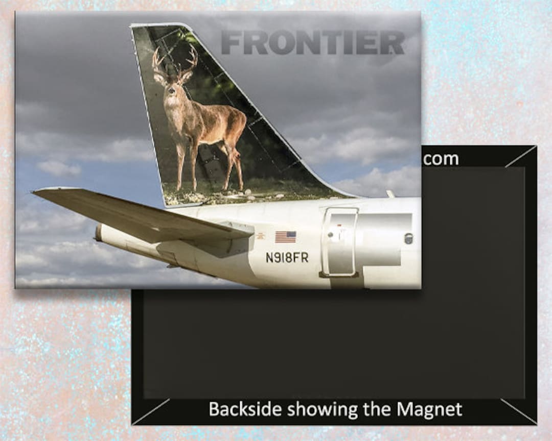 Frontier Airlines Tail Logo Handmade 3.25" X 2.25" Fridge Magnet ...
