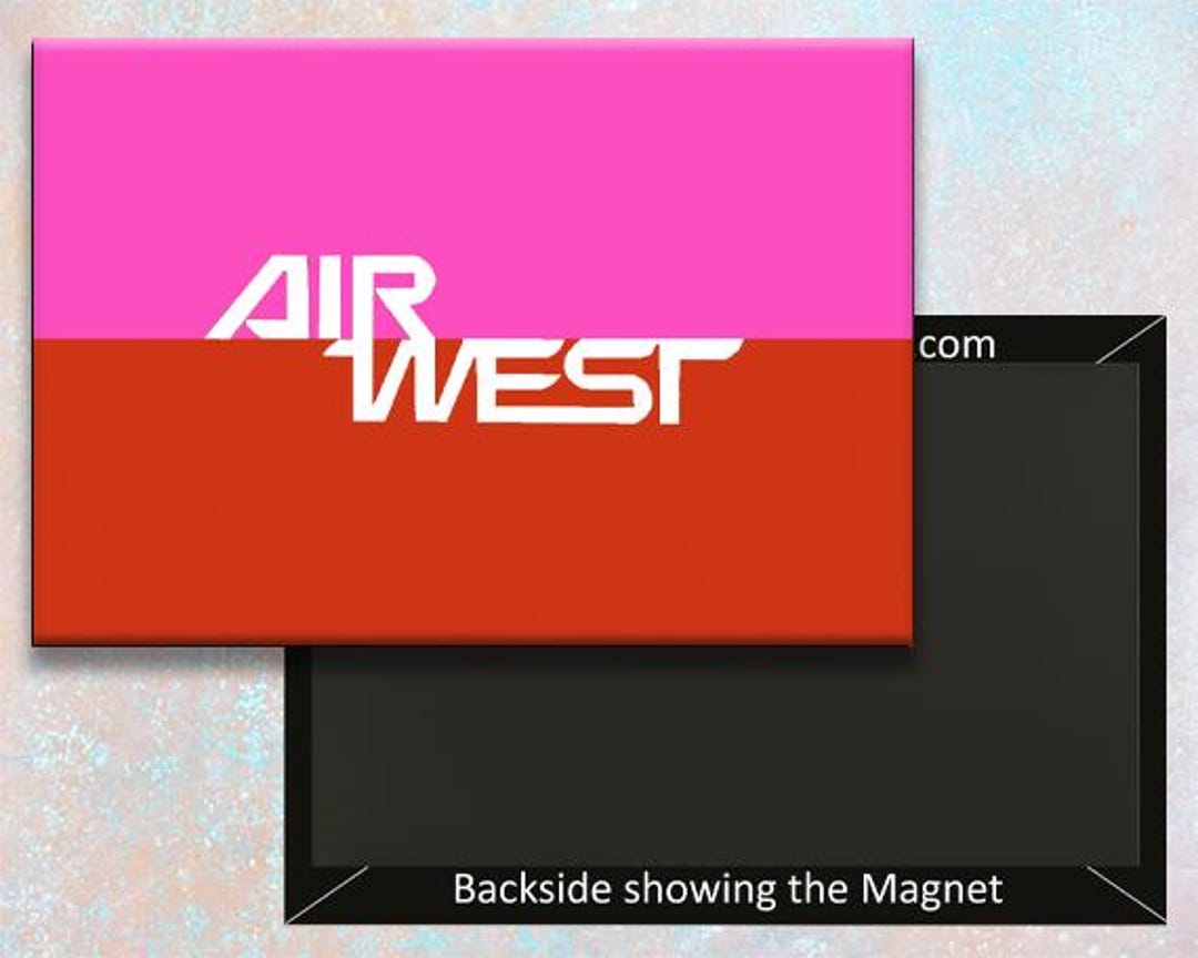 Air West Airlines Logo Handmade 3.25" X 2.25" Fridge Magnet (LM14188 ...