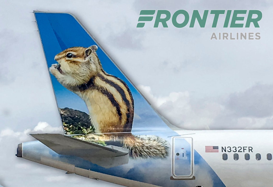 Frontier Airlines Tail Logo Handmade 3.25" X 2.25" Collectible Magnet ...