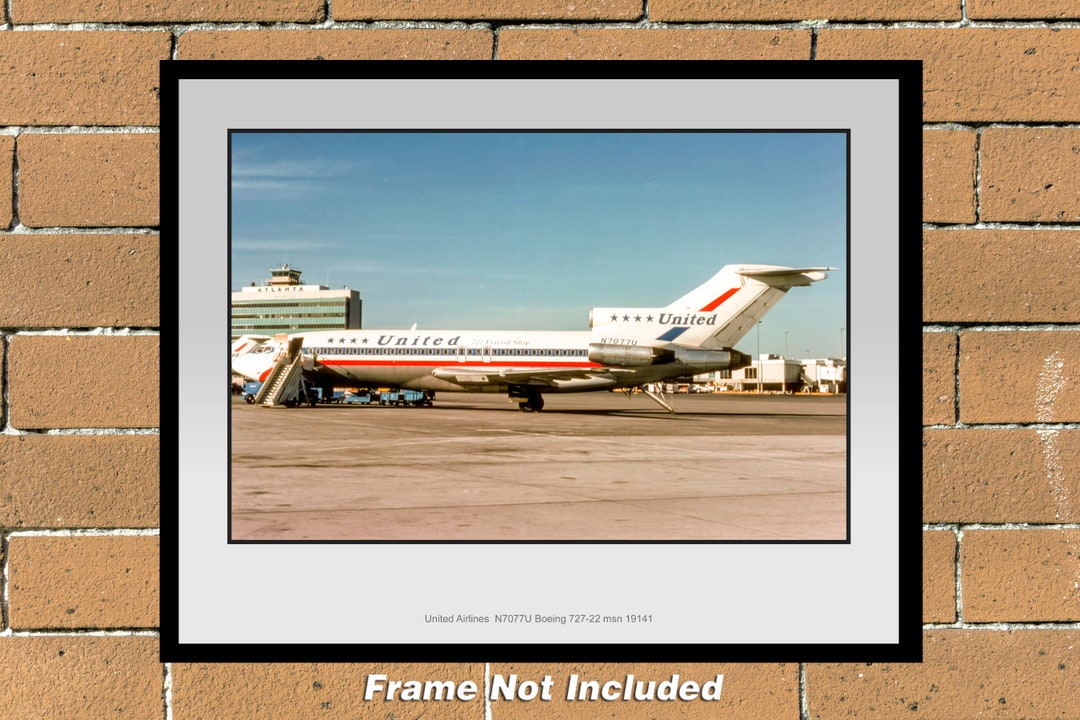 United Airlines Friendship Colors Boeing 727 11" X 14" Photograph ...
